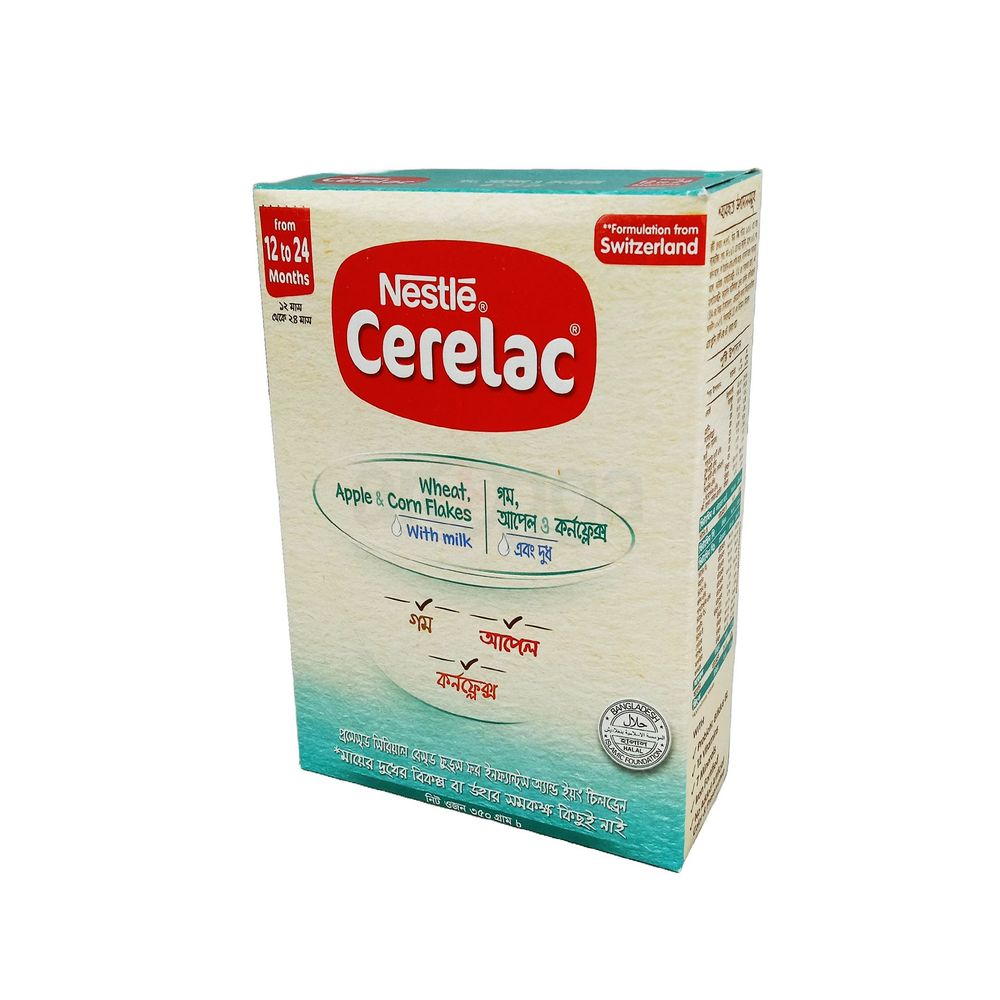 Nestlé Cerelac Wheat & Apple,Corn Flakes Baby Food BIB (12+24 Months ...