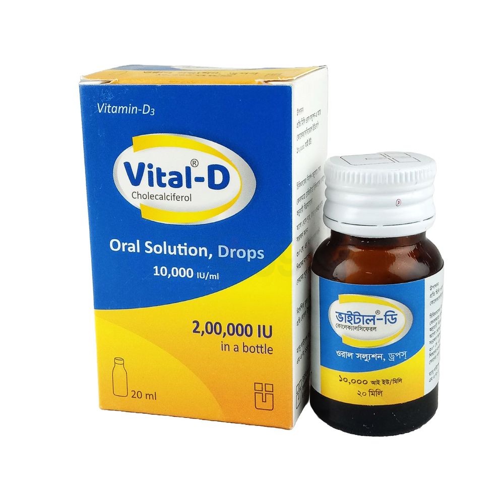 Vital-D 10000 20ml Oral Solution - Arogga Online Pharmacy