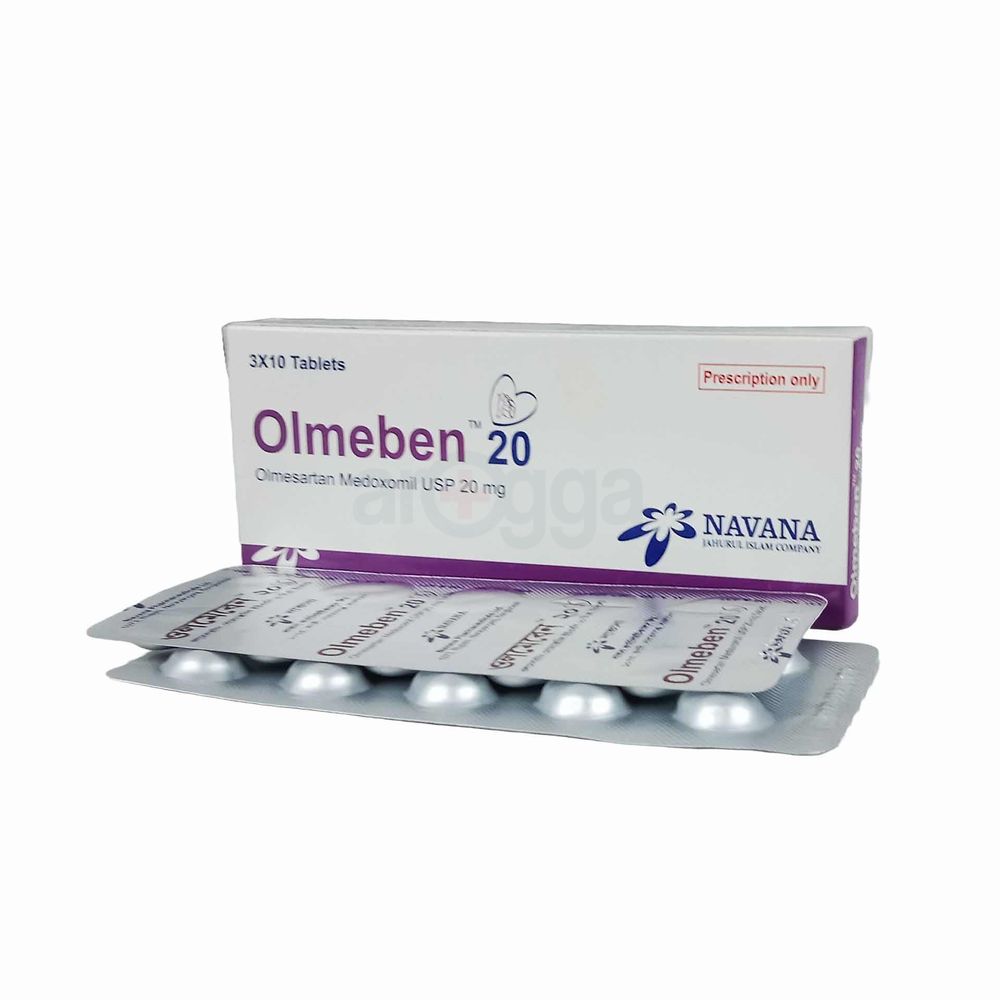 Olmeben 20mg Tablet - Arogga Online Pharmacy