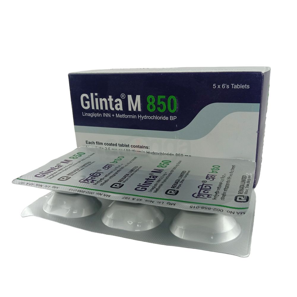 Glinta M 850 2.5mg+850mg Tablet - Arogga Online Pharmacy