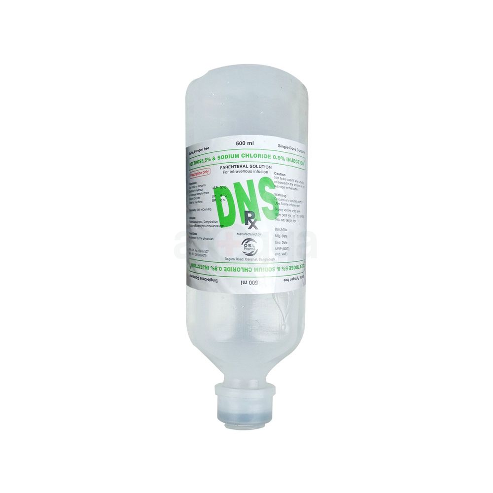 DNS IV 500ml (OSL) 0.9%+5% Injection - Arogga Online Pharmacy