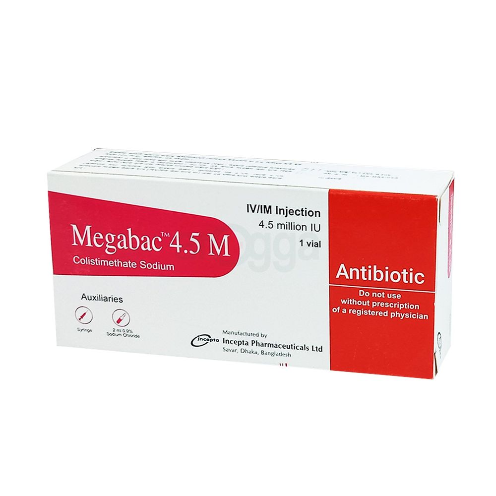 Megabac 4.5MIU IM/IV Injection 4.5 MIU (150mg) Injection - Arogga ...