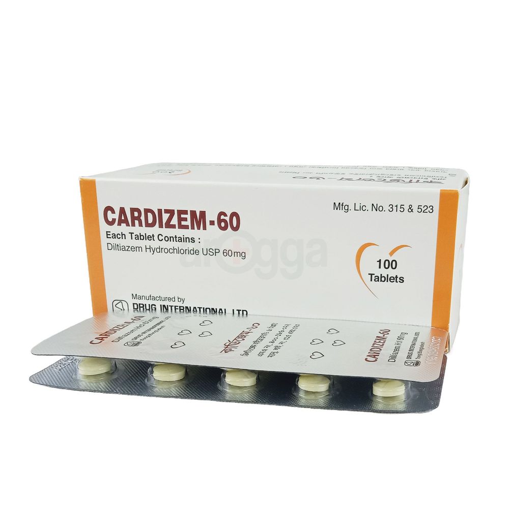 Cardizem 60mg Tablet - Arogga Online Pharmacy