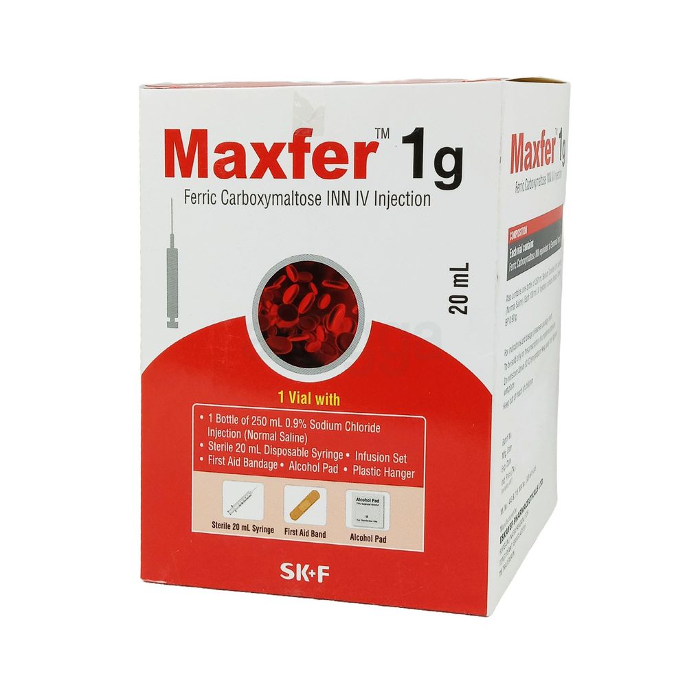 Maxfer 1gm IV 1gm/20ml Injection - Arogga Online Pharmacy