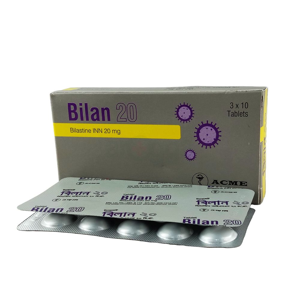 Bilan 20mg Tablet - বিলান ২০ মি.গ্রা. ট্যাবলেট - Arogga Online Pharmacy
