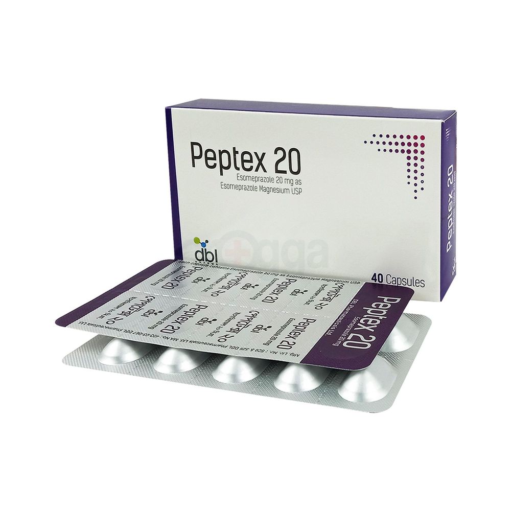 Peptex 20mg Capsule - Arogga Online Pharmacy