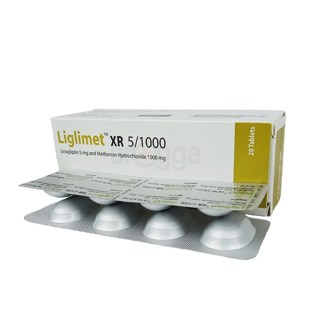 Liglimet XR 1000 5mg+1000mg Tablet - Arogga Online Pharmacy