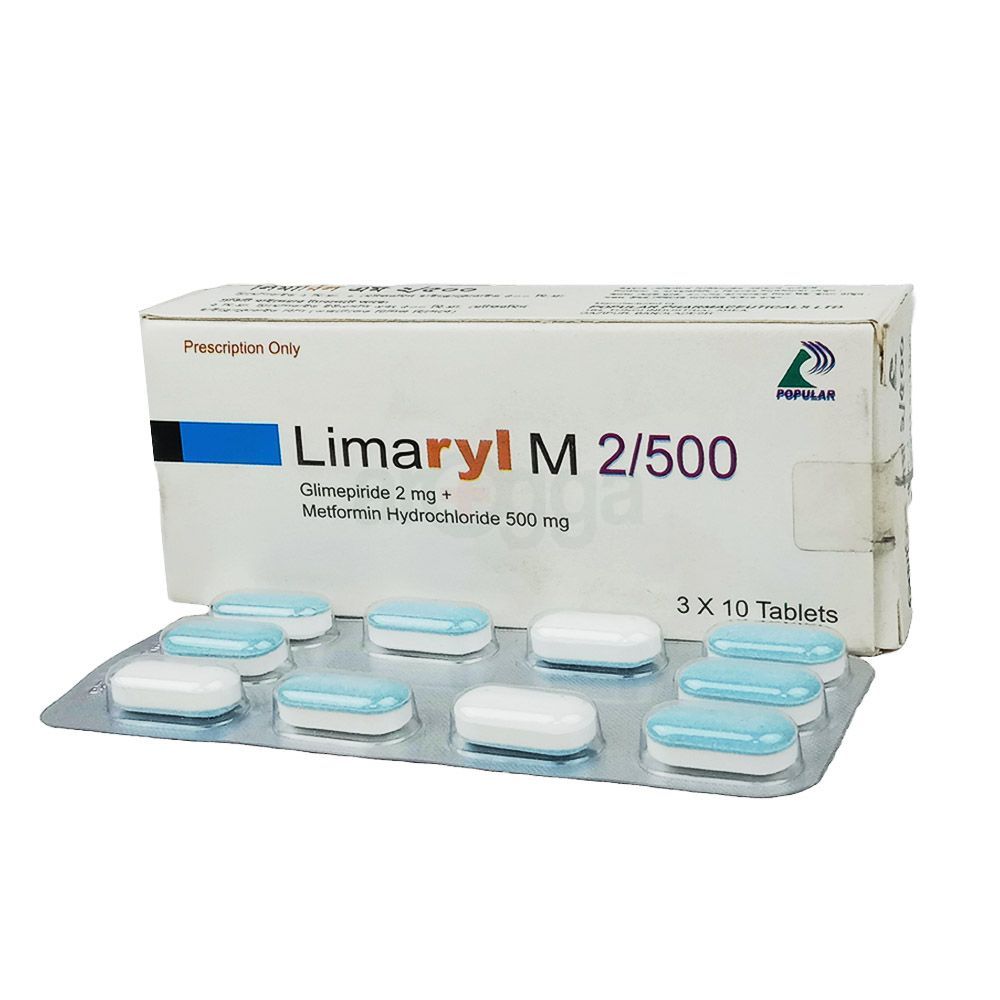 Limaryl M 2/500 2mg+500mg Tablet - Arogga Online Pharmacy