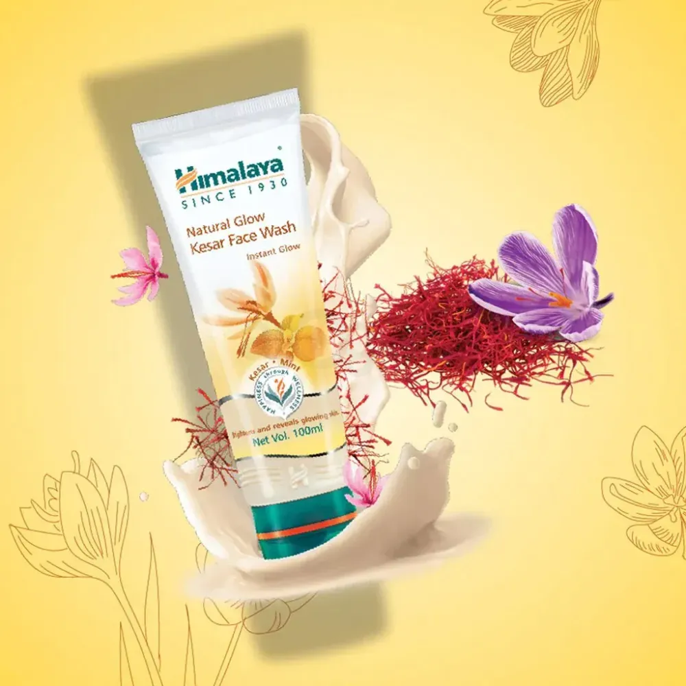 Himalaya Natural Glow Saffron Face Wash 100ml - Arogga Beauty Store
