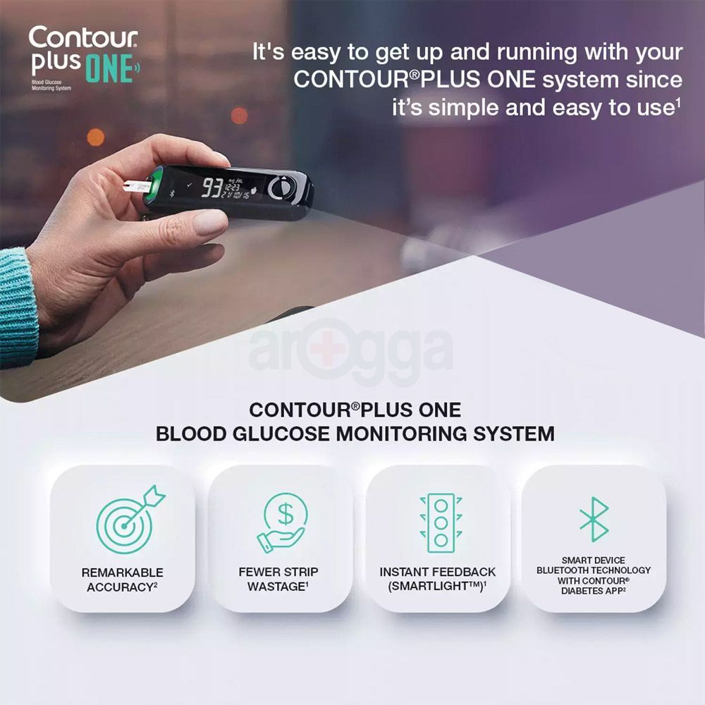 Contour Plus ONE Blood Glucose Monitoring System - Arogga Online Pharmacy