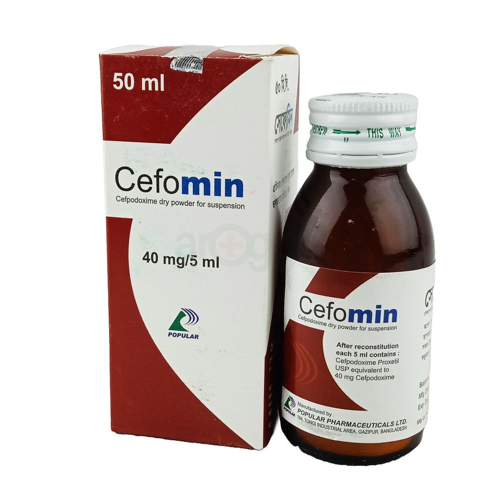 Cefomin 40mg/5ml Powder for Suspension - Arogga Online Pharmacy