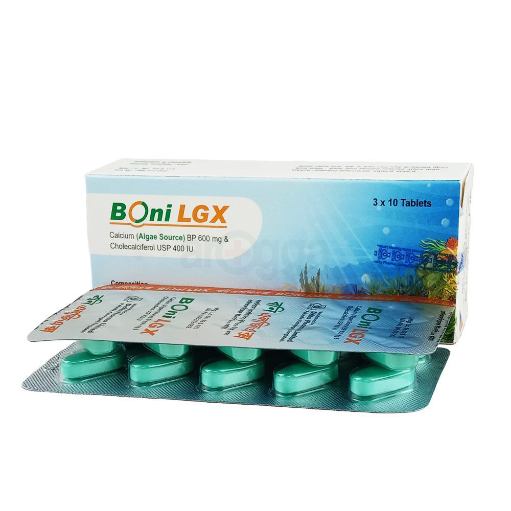 Boni LGX 1500mg+600mg+400IU Tablet - Arogga Online Pharmacy