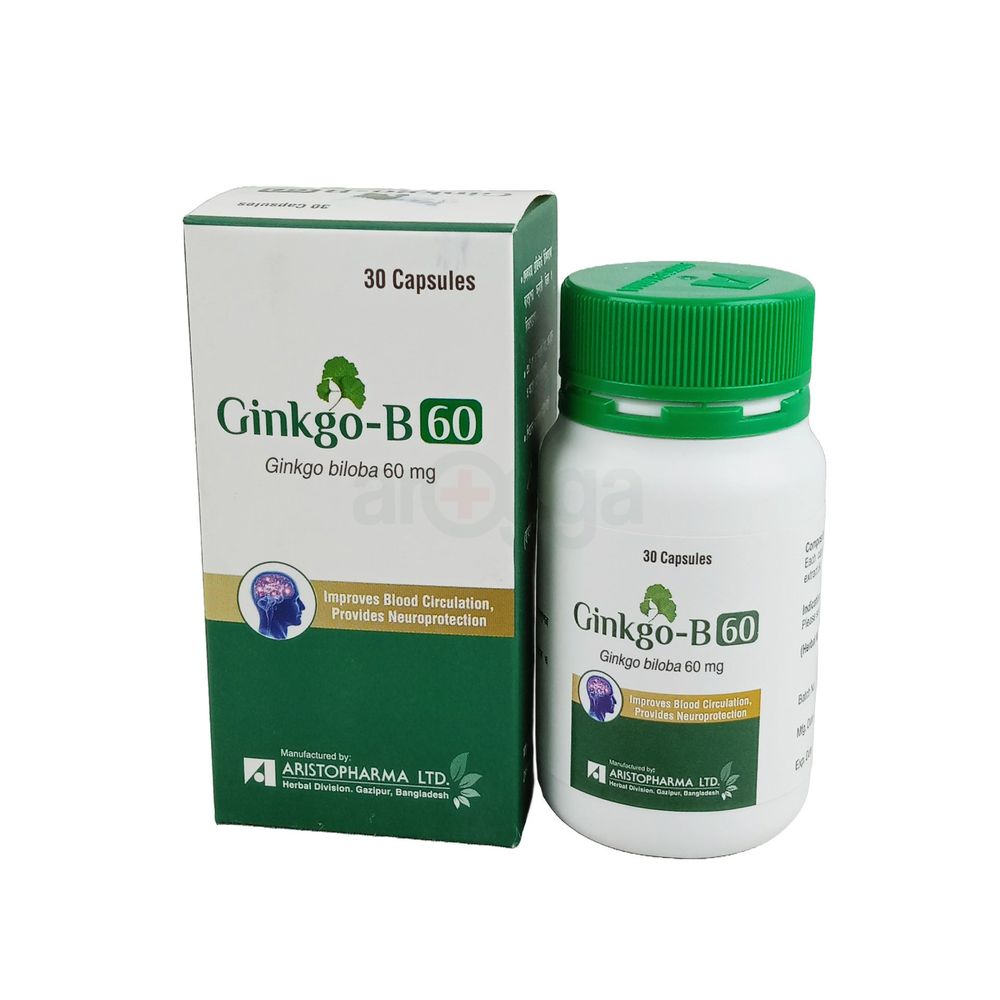 Ginkgo-B 60mg Capsule - Arogga Online Pharmacy
