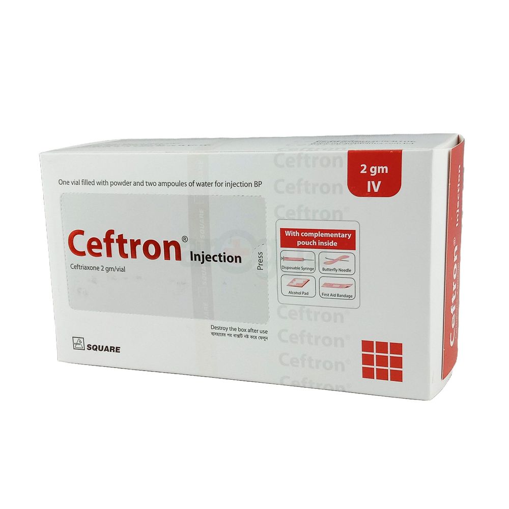 Ceftron 2gm IV 2gm/vial Injection - Arogga Online Pharmacy