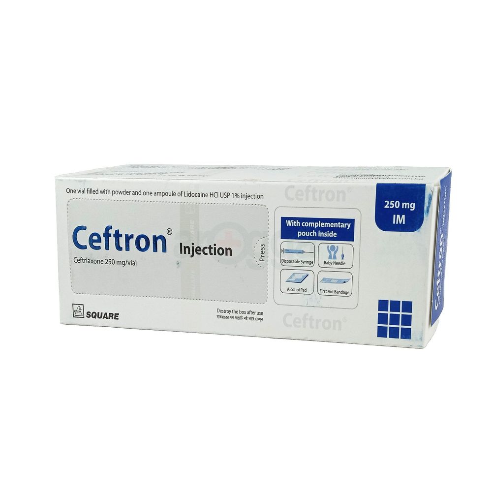 Ceftron 250 IM 250mg/vial Injection - Arogga Online Pharmacy