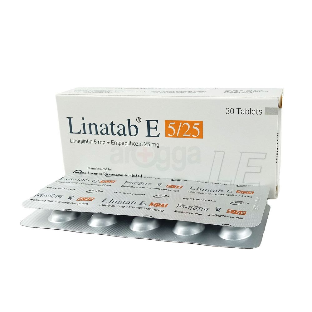 Linatab E 5/25mg+5mg Tablet - Arogga Online Pharmacy