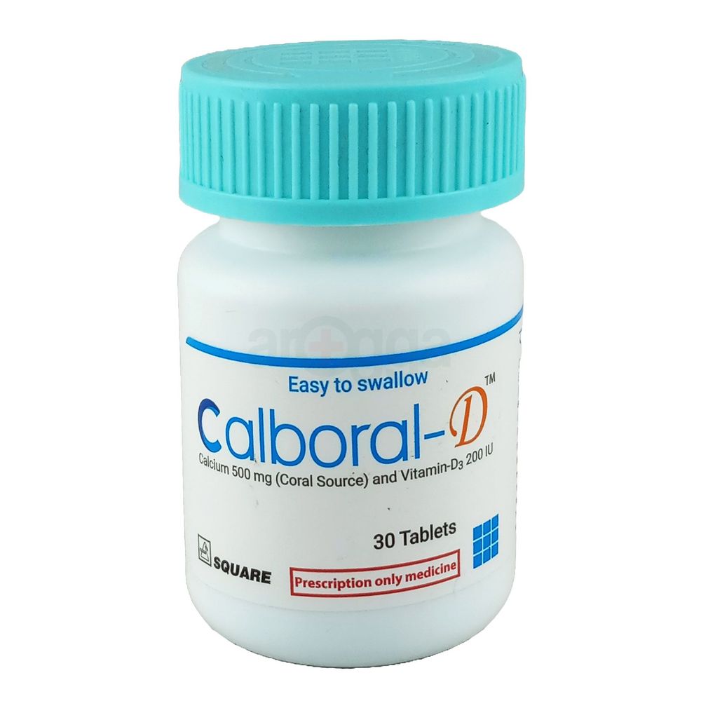 Calboral D 500mg+200IU Tablet - Arogga Online Pharmacy