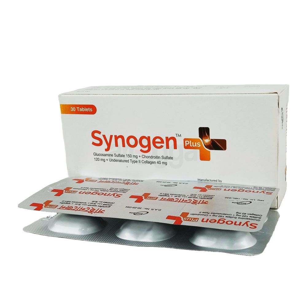 Synogen Plus 40mg+150mg+120mg Tablet - Arogga Online Pharmacy