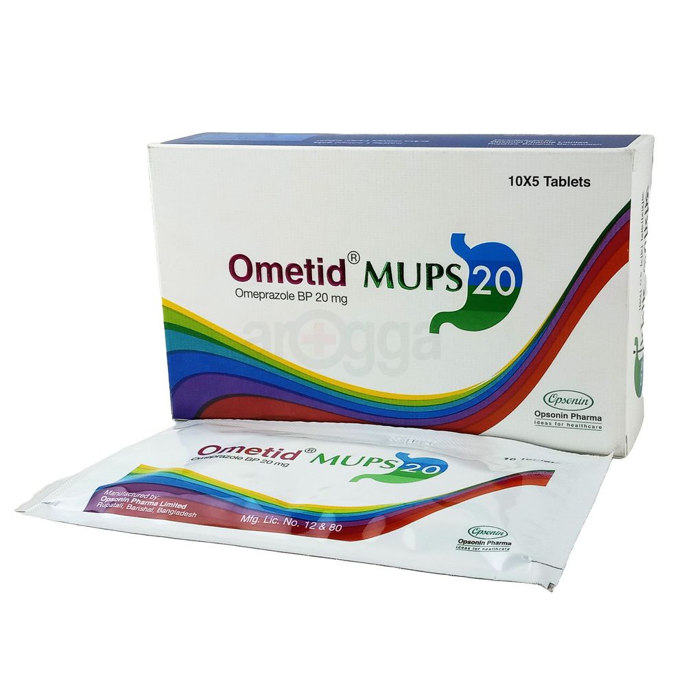 Ometid Mups 20mg Tablet - Arogga Online Pharmacy