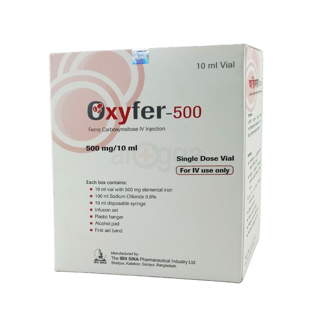 Oxyfer 500mg/10ml Injection - Arogga Online Pharmacy