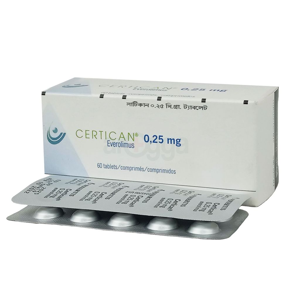 Certican 0.25mg Tablet - Arogga Online Pharmacy
