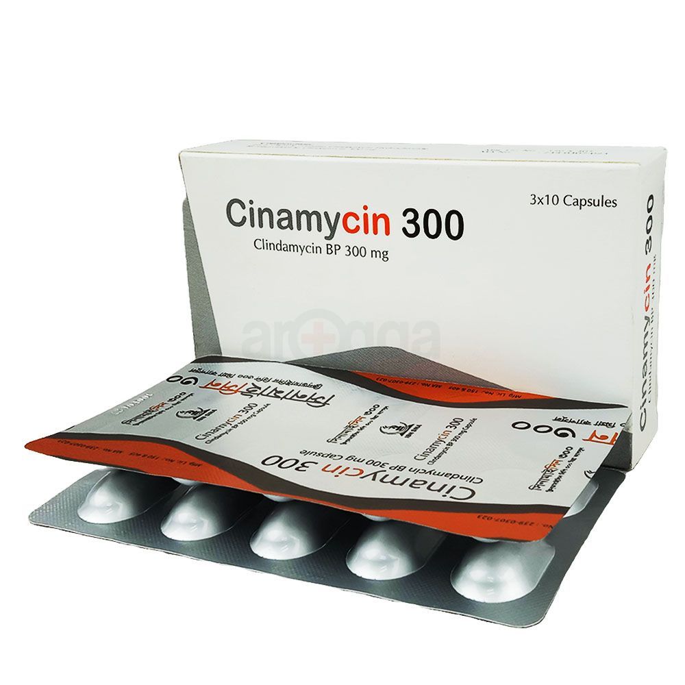 Cinamycin 300mg Capsule - Arogga Online Pharmacy