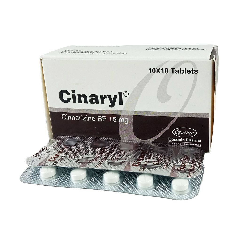 Cinaryl 15mg Tablet - Arogga Online Pharmacy