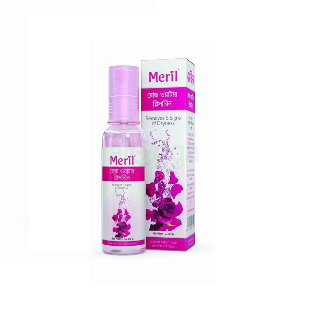 Meril Rose Water Glycerine 60ml - Arogga Beauty Store