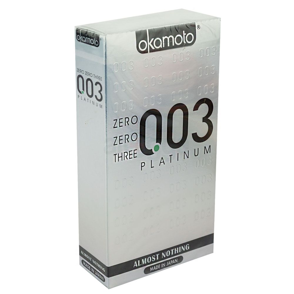 Okamoto 003 Condom Male Ultra-Thin Condom Platinum - Arogga Online Pharmacy