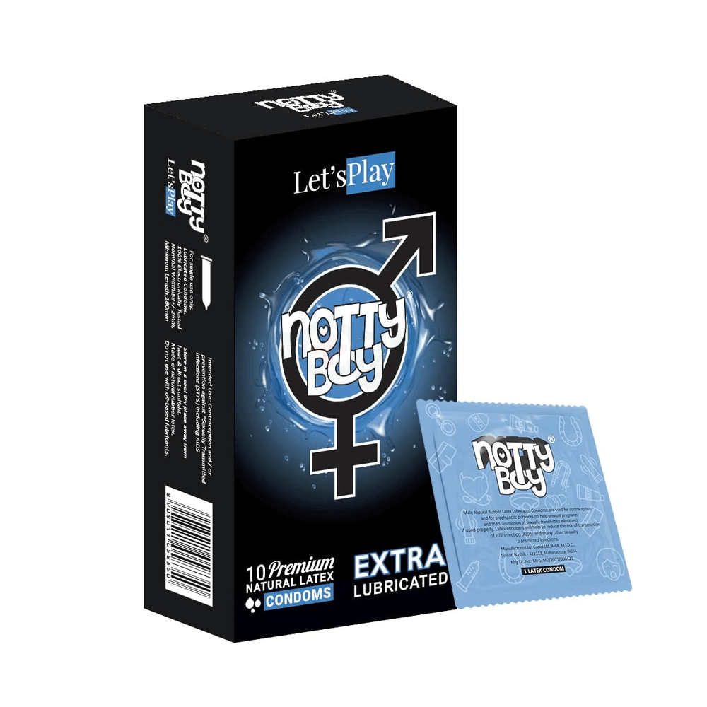 NottyBoy Let’sPlay–Extra Lubricated Condoms 10's Pack - Arogga Online Pharmacy