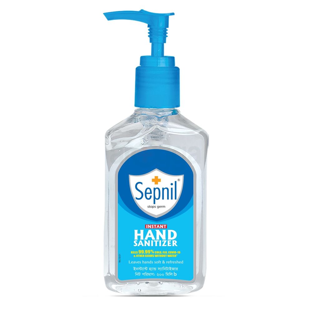 Sepnil Instant Hand Sanitizer Pump 200ml - Arogga Online Pharmacy