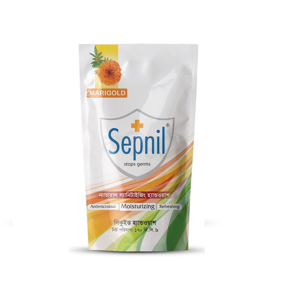 Sepnil Extra Mild Hand Wash Marigold Refill 170ml - Arogga Online Pharmacy