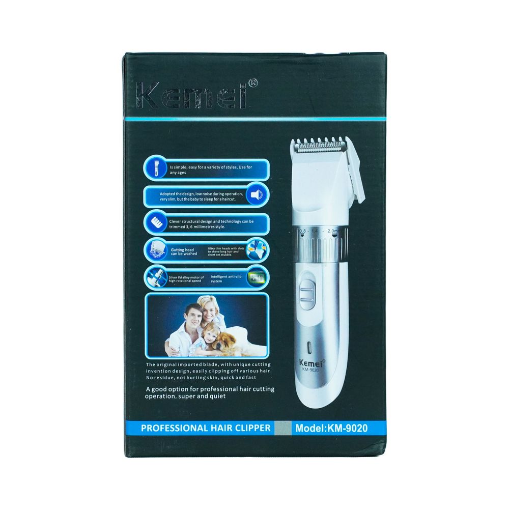 Kemei KM-9020 Professional Hair Trimmer for Men - Silver - Arogga ...