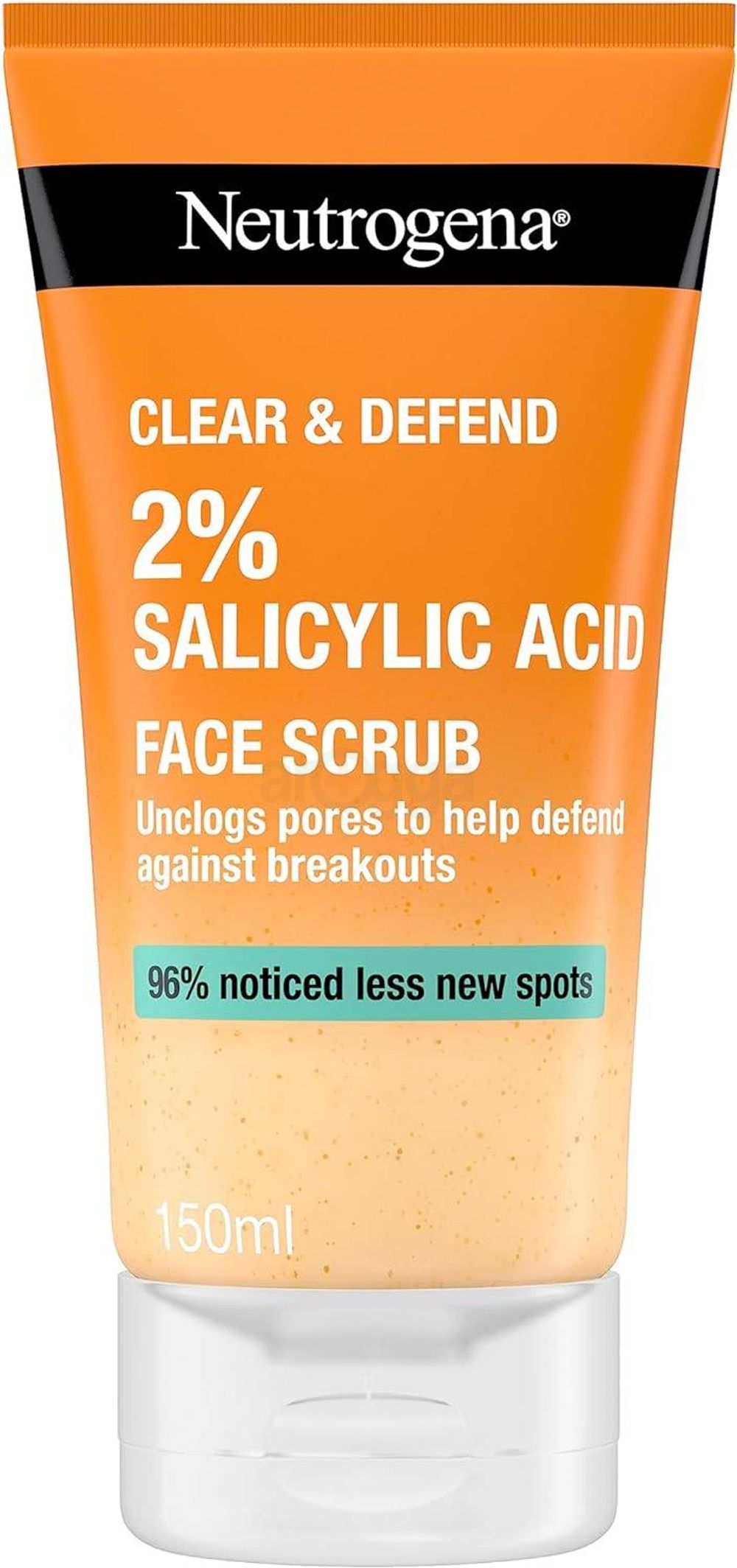 Neutrogena Clear & Defend 2% Salicylic Acid Face Scrub for Spot-Prone ...