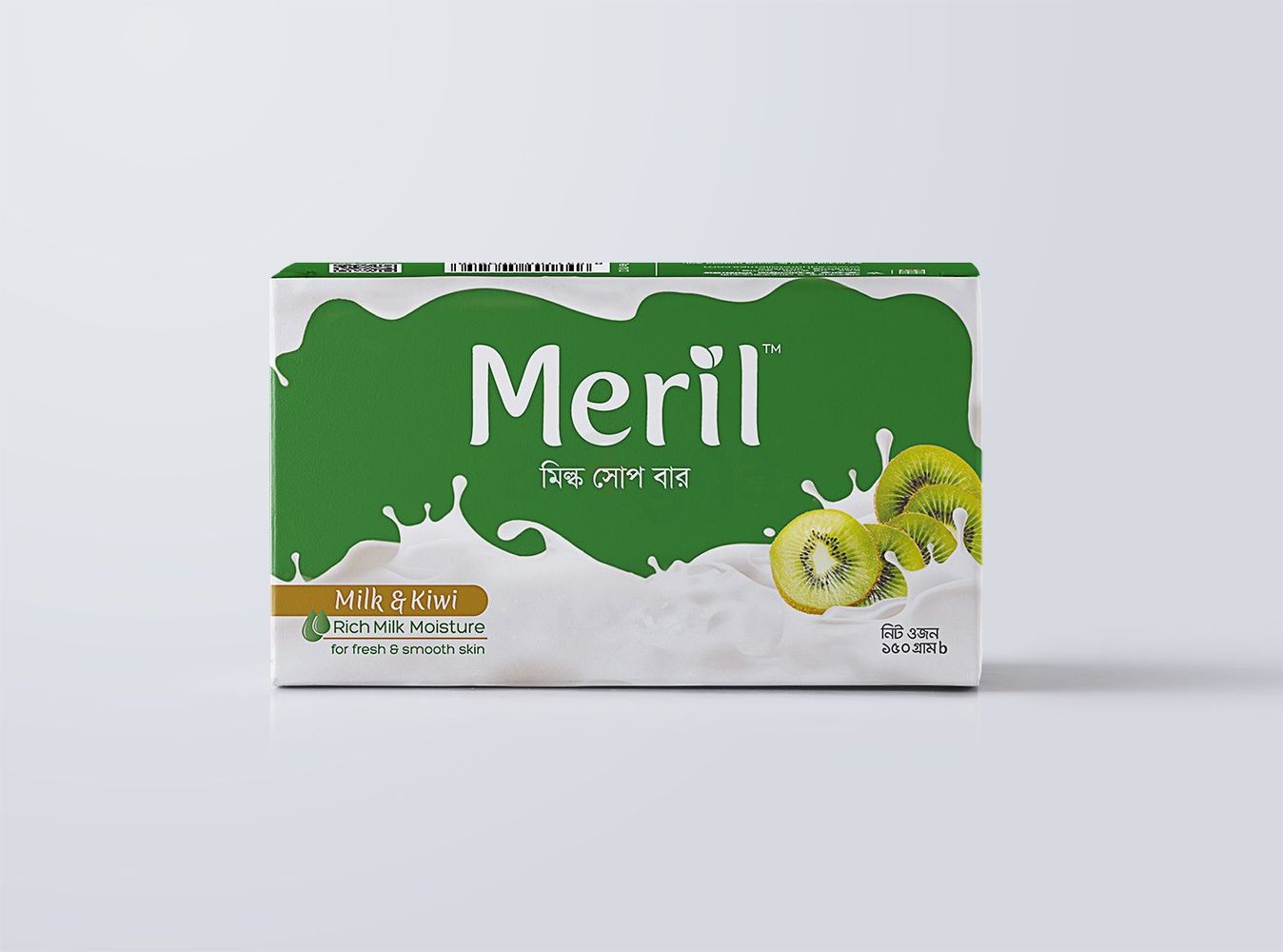 Meril Milk & Kiwi Soap Bar 150gm - Arogga Beauty Store
