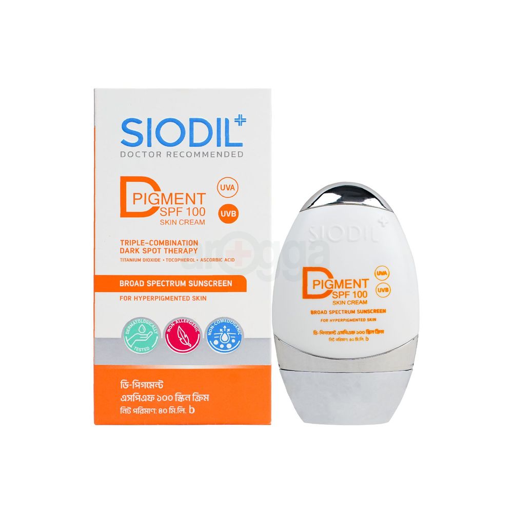 Siodil D-Pigment SPF 100 Skin Cream UVA/UVB 40ml - Arogga Beauty Store