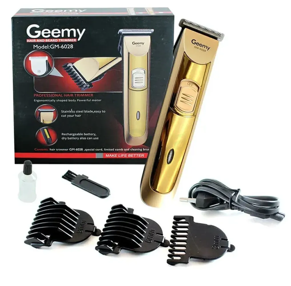 Geemy GM-6028 Professional Hair & Beard Trimmer for Men - Arogga Beauty Store