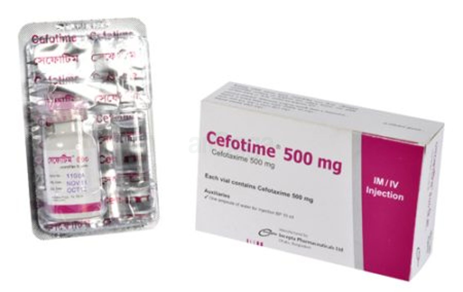Cefotime 500 IV/IM 500mg/vial Injection - Arogga Online Pharmacy