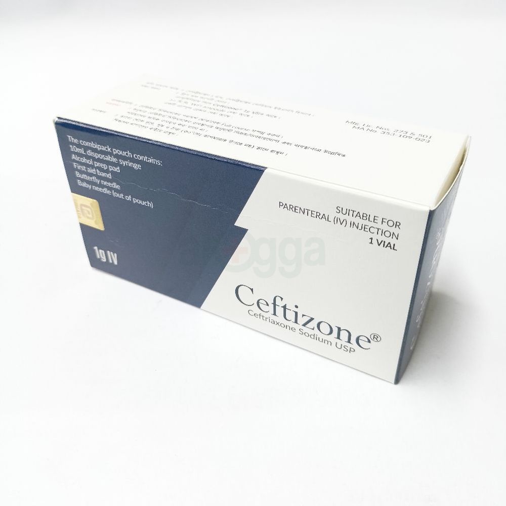 Ceftizone 1gm IV 1gm/vial Injection - Arogga Online Pharmacy