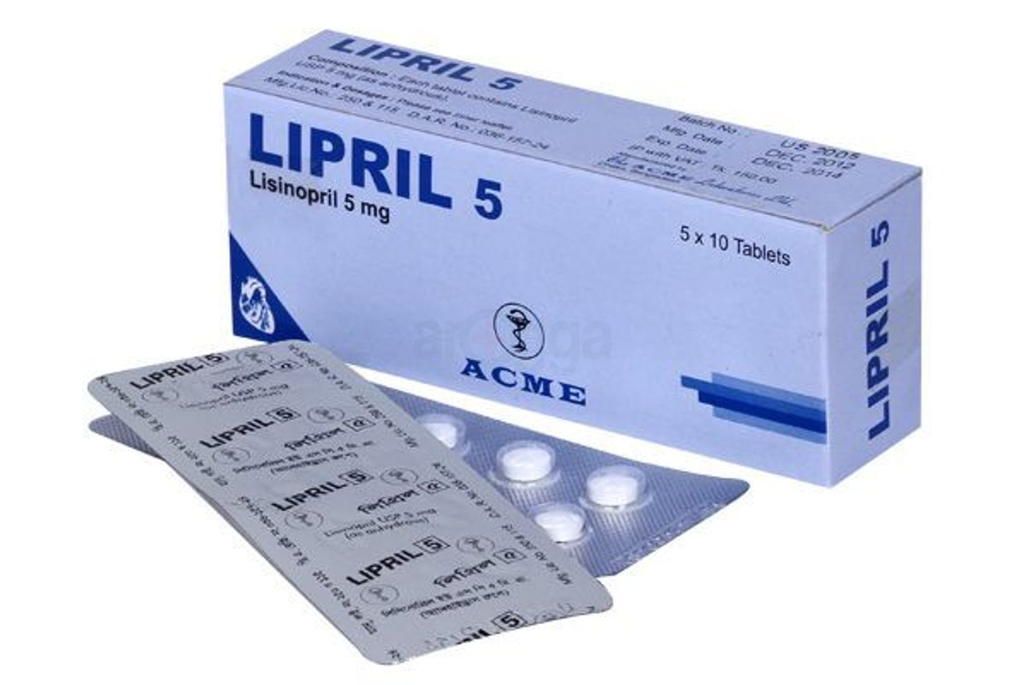 Lipril 5mg Tablet - Arogga Online Pharmacy