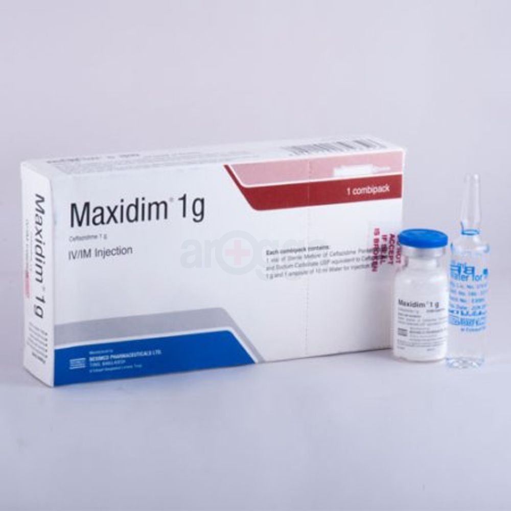 Maxidim IV/IM 1gm/vial Injection - Arogga Online Pharmacy
