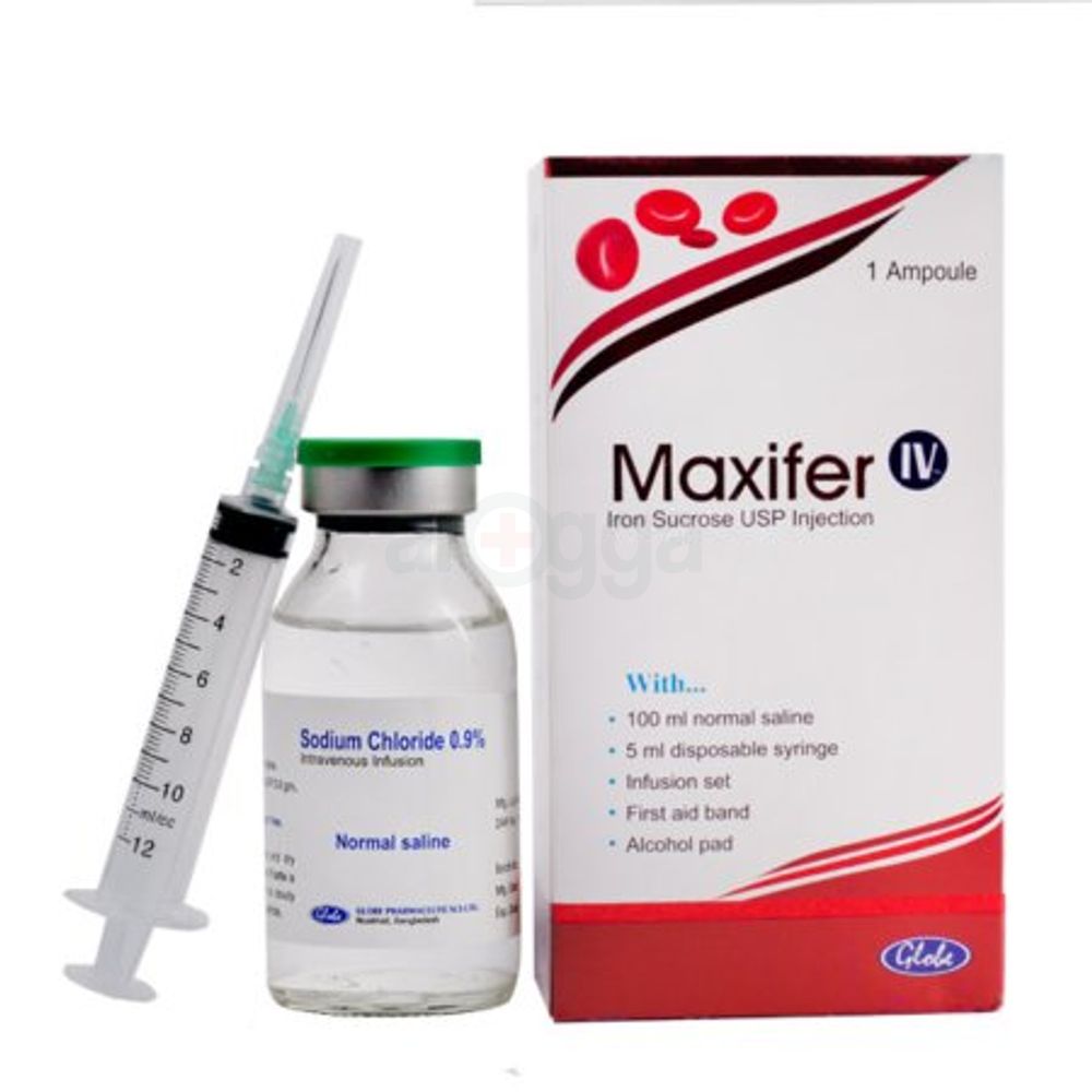Maxifer 100mg/5ml Injection - Arogga Online Pharmacy