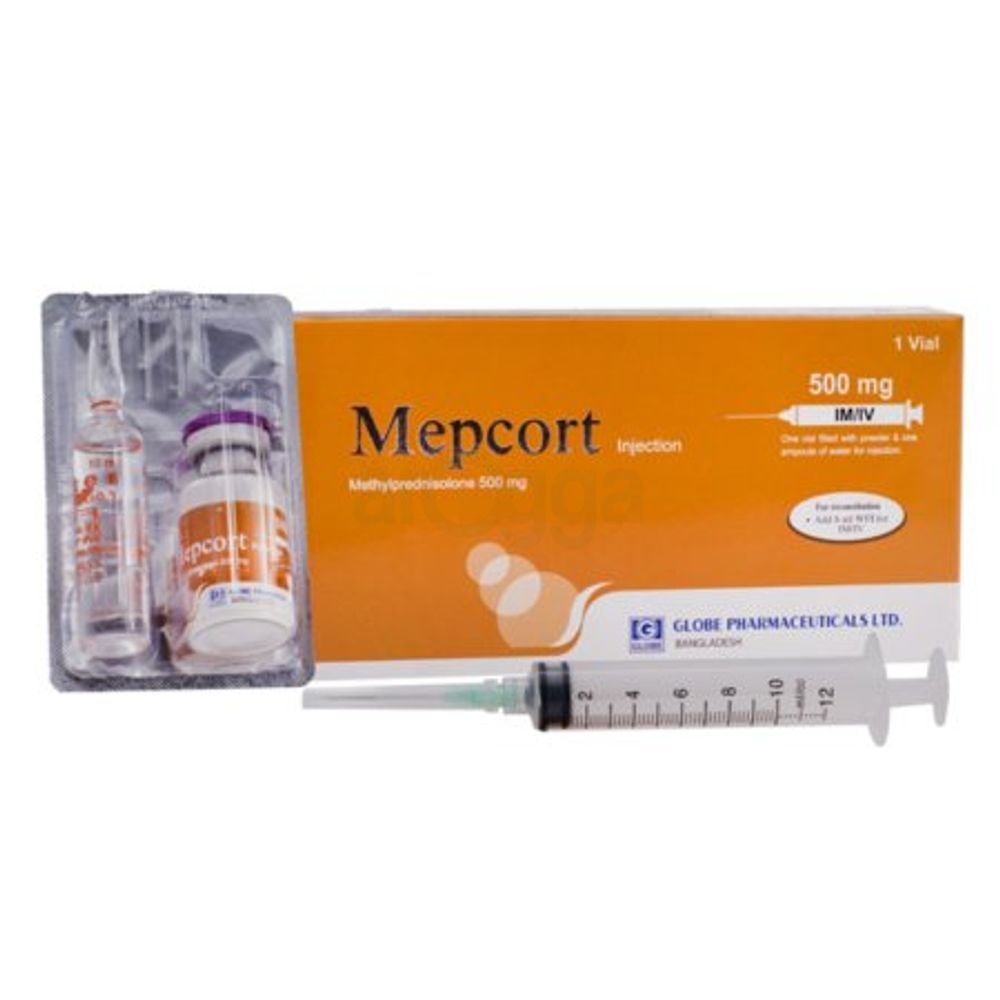 Mepcort 500mg/vial Injection - Arogga Online Pharmacy