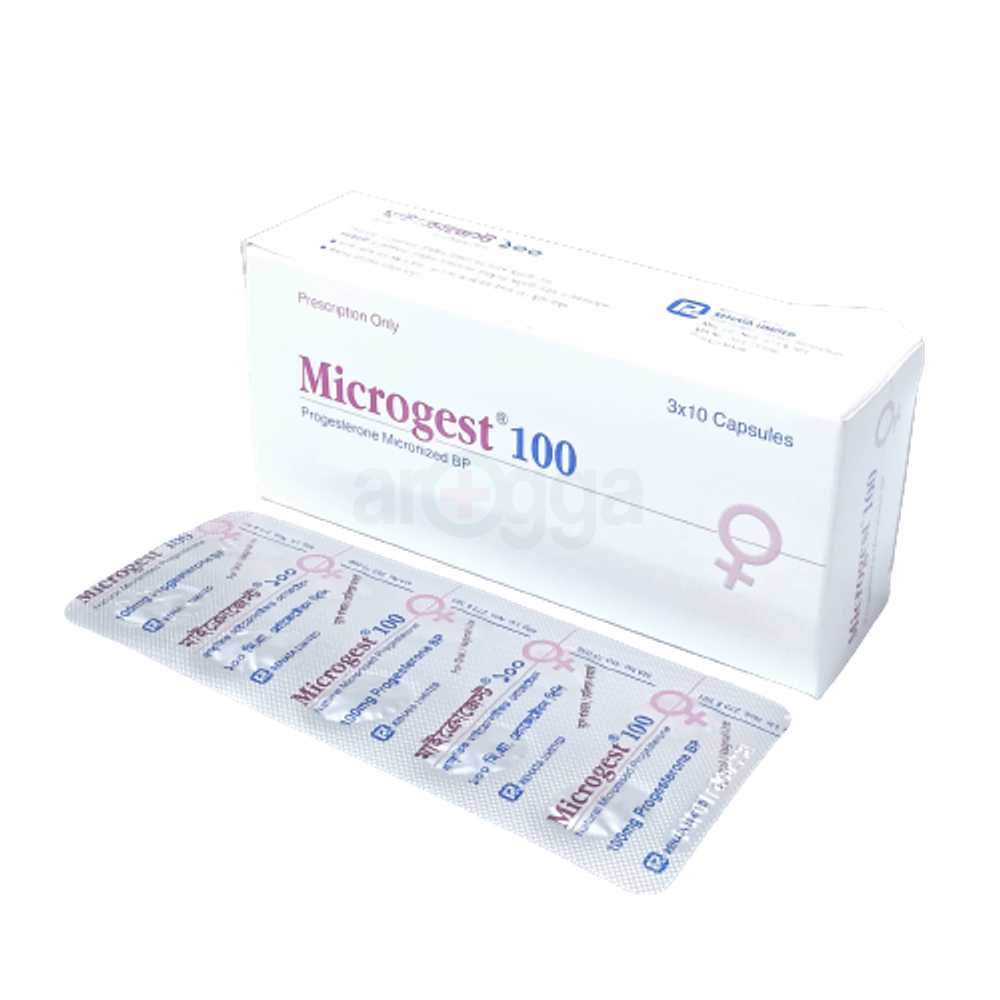 Microgest 100mg Capsule - Arogga Online Pharmacy