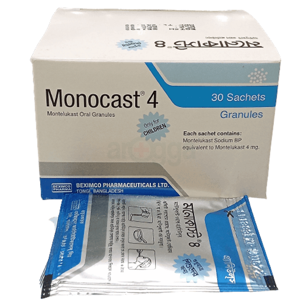 Monocast 4 Sachet price in Bangladesh | Arogga Online Pharmacy