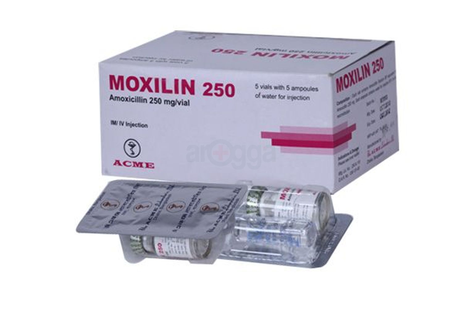 Moxilin 250mg/vial Injection - Arogga Online Pharmacy