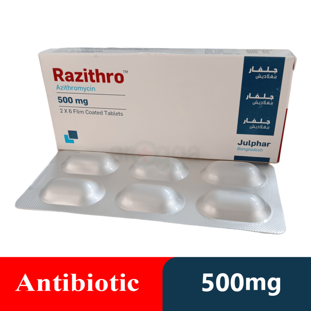Razithro 500mg Tablet - Arogga Online Pharmacy