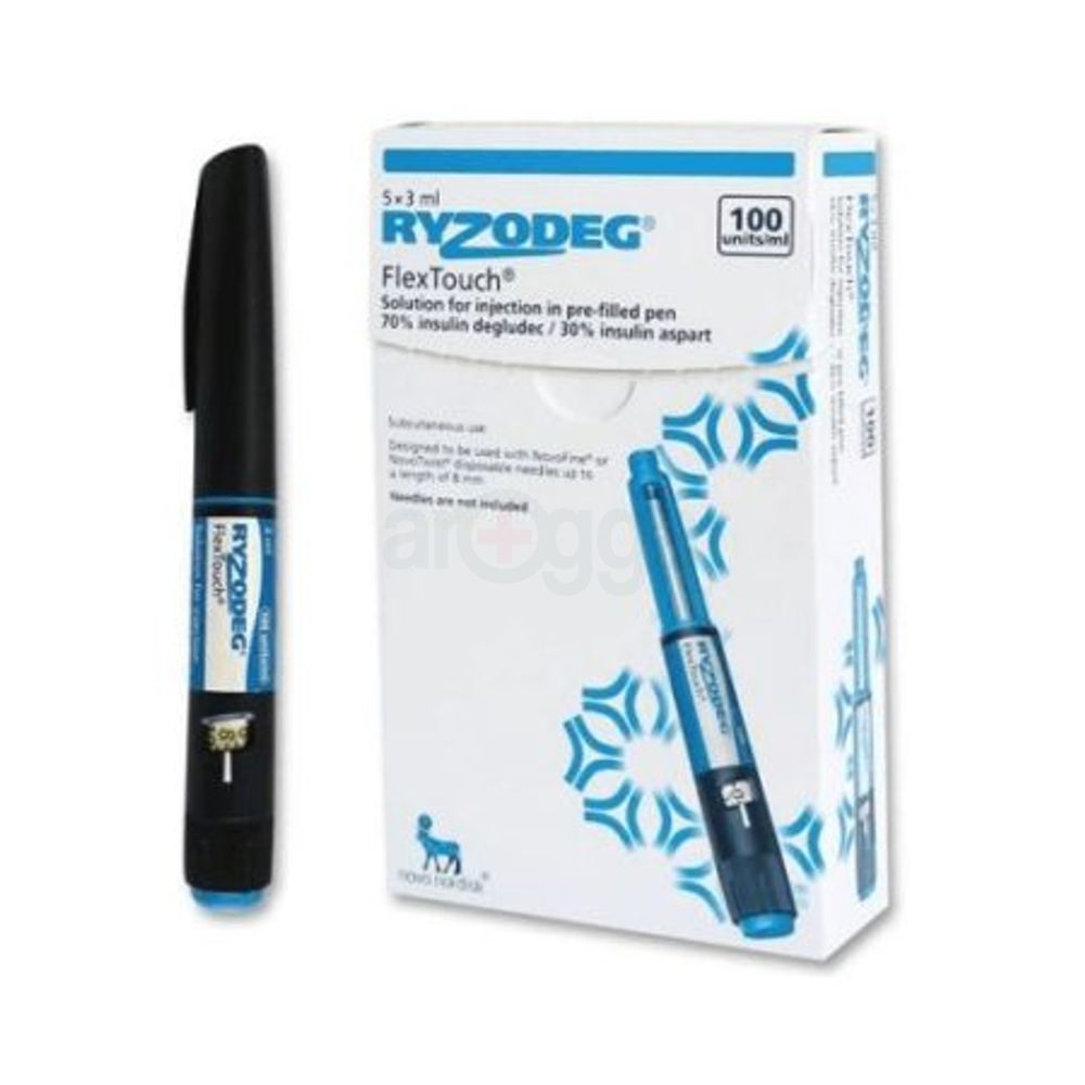 Ryzodeg FlexTouch Pen 100IU/ml Injection - Arogga Online Pharmacy