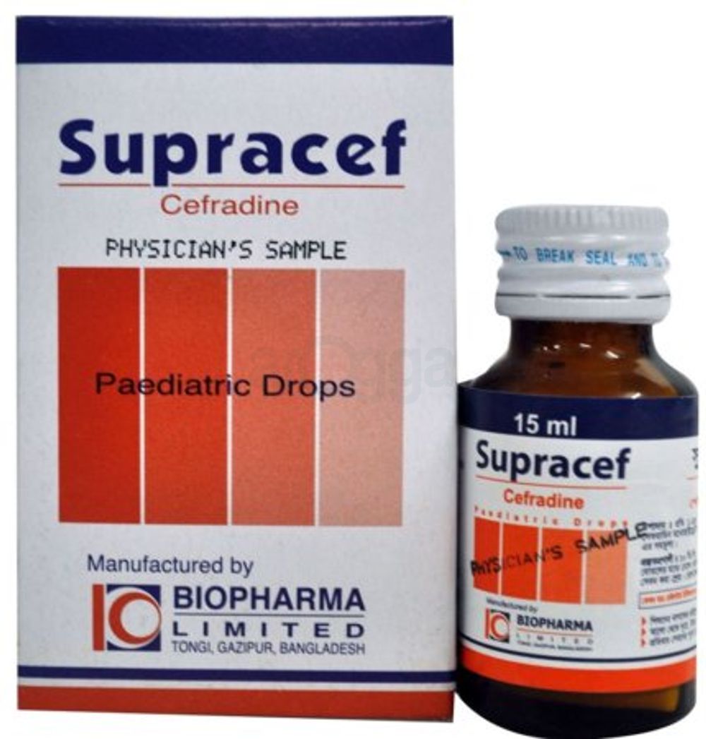 Supracef 125mg/1.25ml Pediatric Drops - Arogga Online Pharmacy