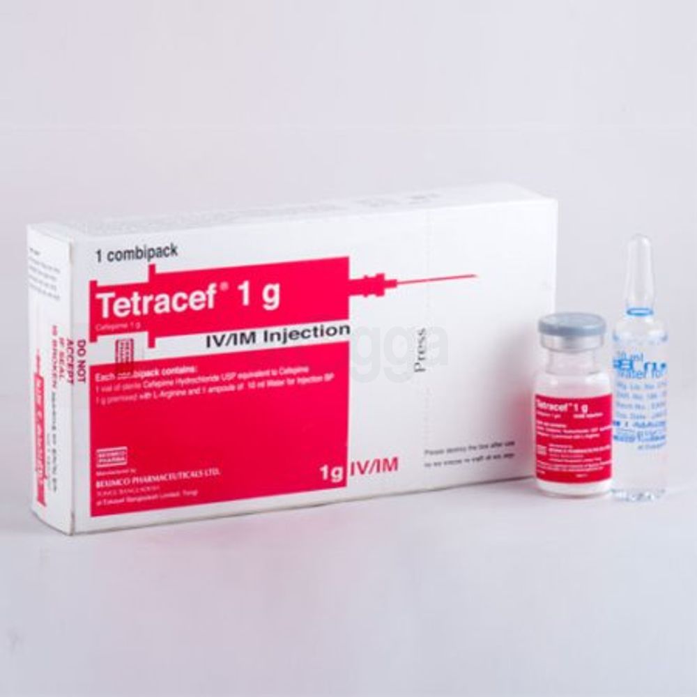 Tetracef IV/IM 1gm 1gm/vial Injection - Arogga Online Pharmacy